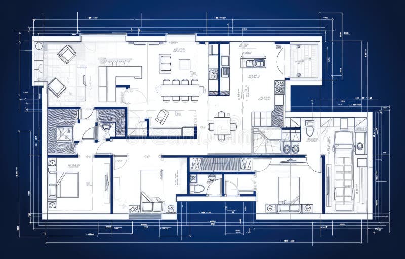 Interior Design, Home Project and House Architecture Plan Stock ...