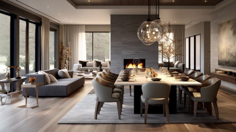 Interior Design Inspiration of Transitional Contemporary Style Dining ...