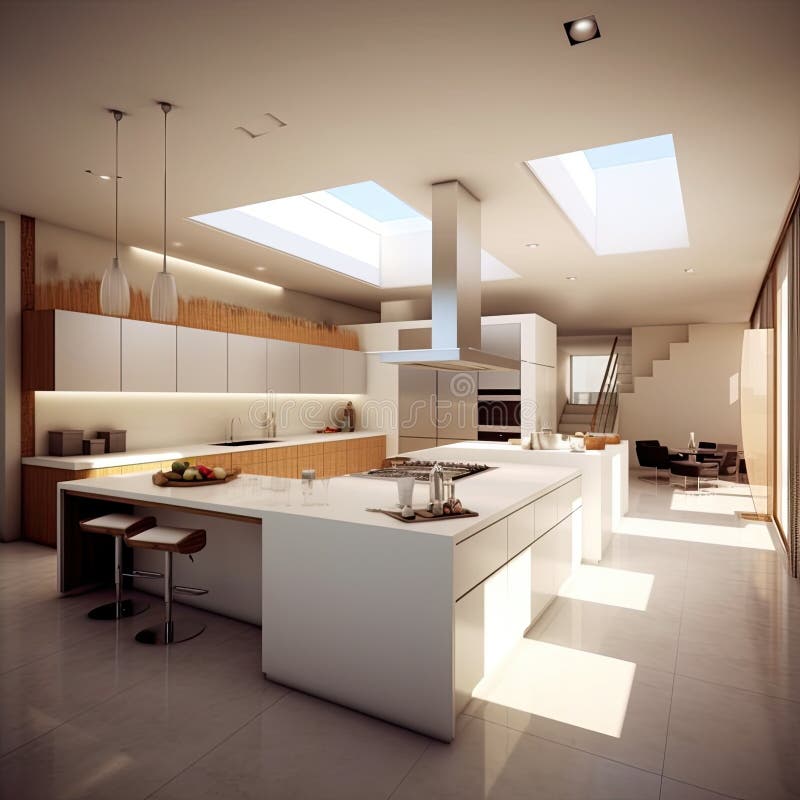 Interior Design,Interior of Designed Kitchen in Modern House,AI ...