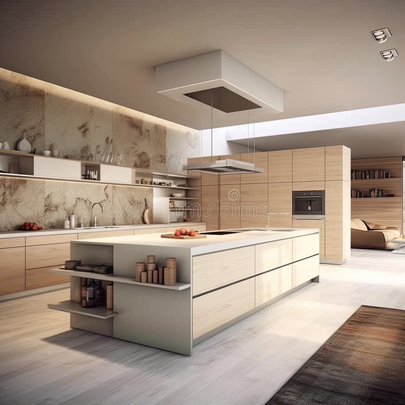 Interior Design,Interior of Designed Kitchen in Modern House,AI ...