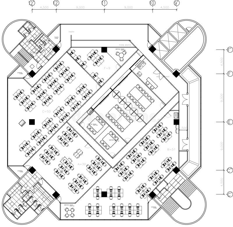 Interior Design, Layout, Meeting Room, Hall, Option 2 Vector Format ...