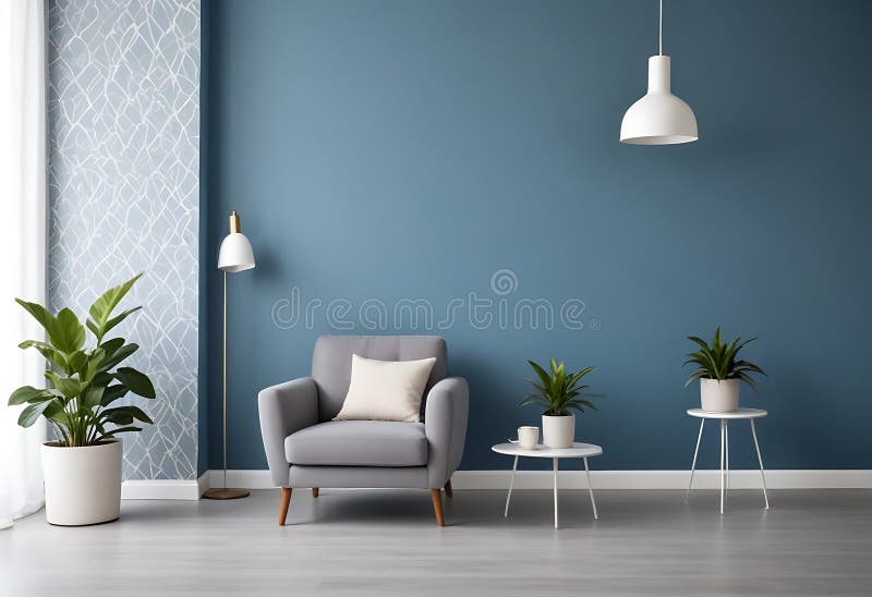 Interior Design for Living Design Stock Illustration - Illustration of ...
