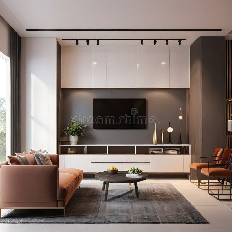 Interior Design for Living Area or Reception in Modern Concept Design ...