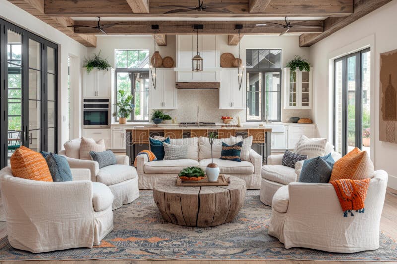 Ern Interior Design Living Room with Inviting Ambiance. AI Generated ...