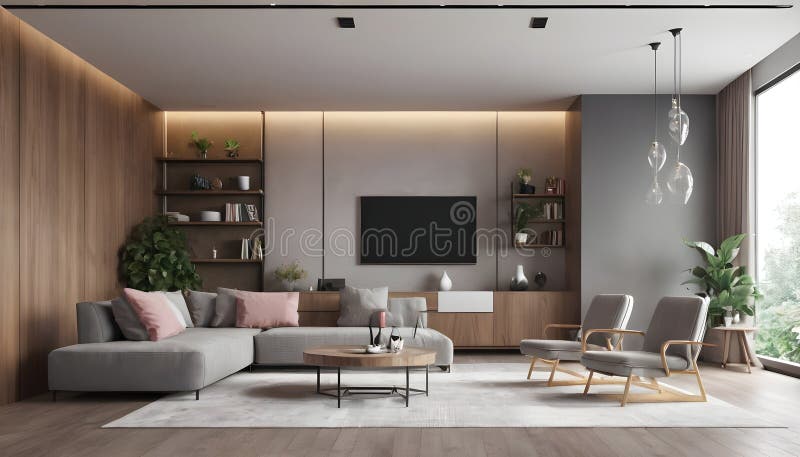 Interior Design for a Living Room or Reception in a Modern Concept ...