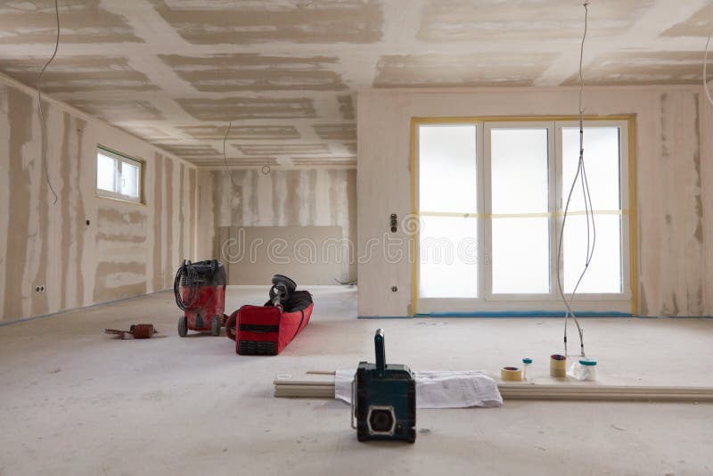 Interior Design of Living Room after Spatula Work Stock Photo - Image ...