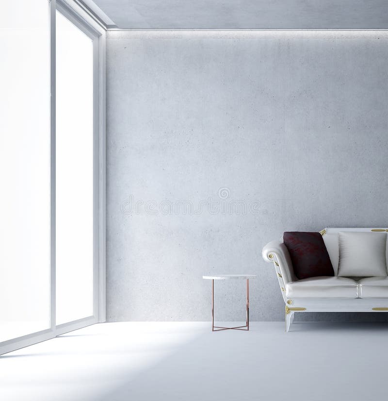 The Interior Design of Lounge Chairs and Living Room and White White ...