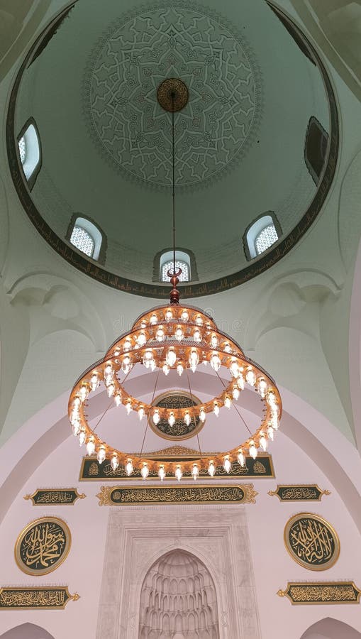 Interior Design of Masjid Quba Stock Image - Image of light, cathedral: 362117221