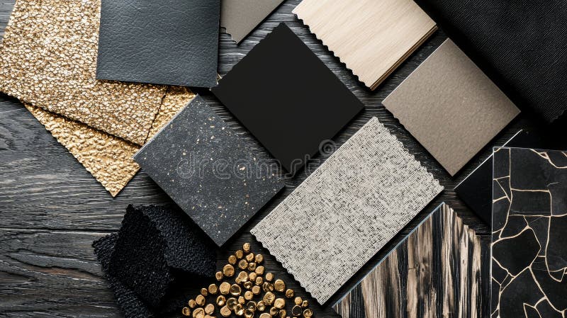 An Interior Design Material Moodboard with Natural Materials is Shown ...