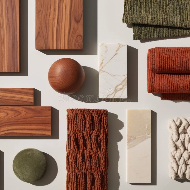 Interior Design Material Sample Board Stock Illustration - Illustration ...