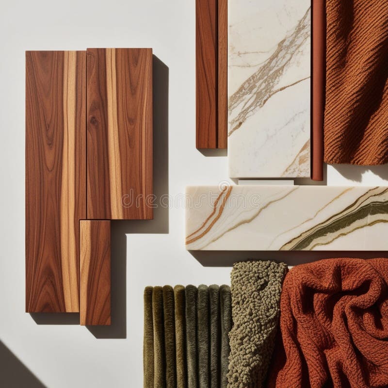 Interior Design Material Sample Board Stock Illustration - Illustration ...