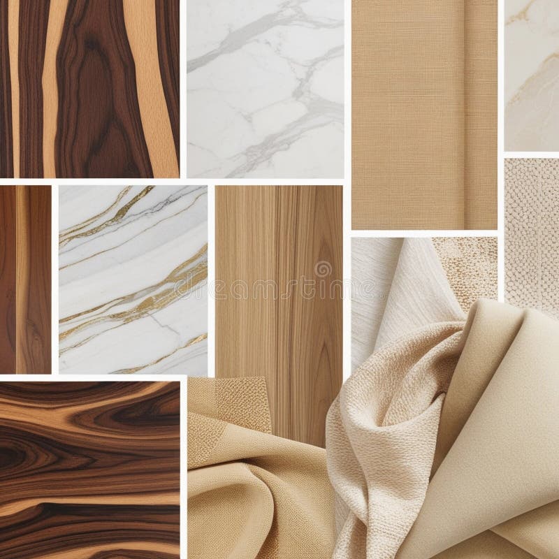Interior Design Material Sample Board Stock Illustration - Illustration ...