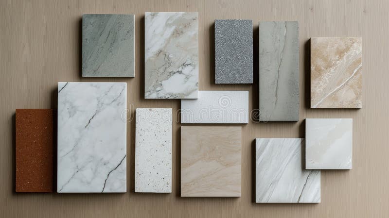 Interior Design Material Samples Showcase Luxury Surfaces Like Marble ...