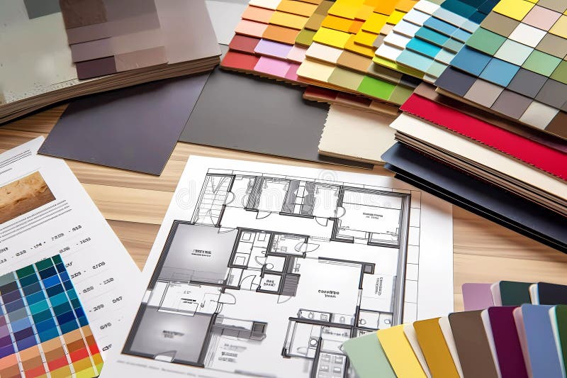 Interior Design Materials and Color Samples. Generative Ai Design ...