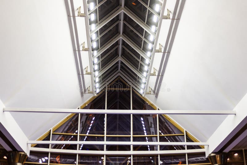 Interior Design with Metal Beams on the Ceiling Stock Photo - Image of ...