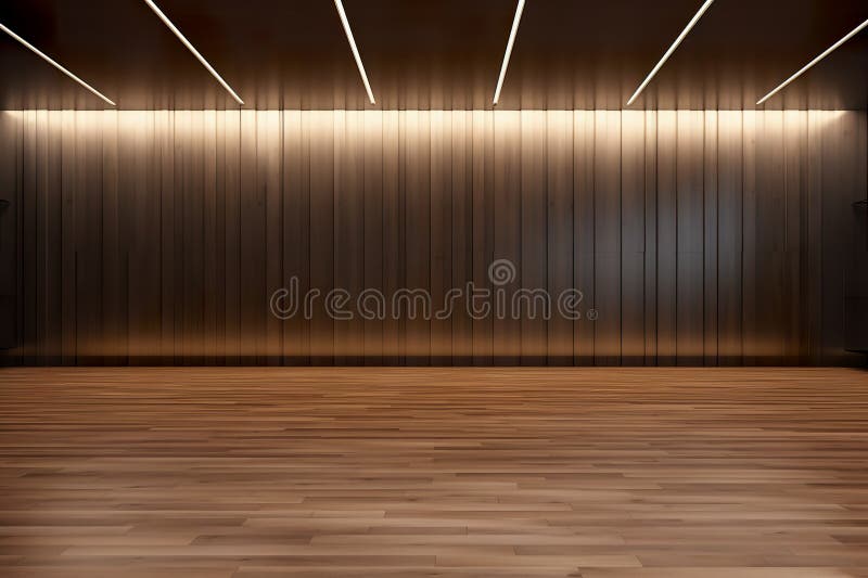 The Interior Design of Minimal Empty Living Room and Wood Wall Texture ...