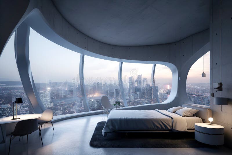 Interior Design of Modern Bedroom. Created with Generative AI Stock ...