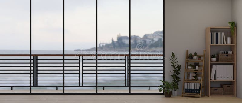 A Modern Contemporary Company Building with a Meeting Room S Balcony ...