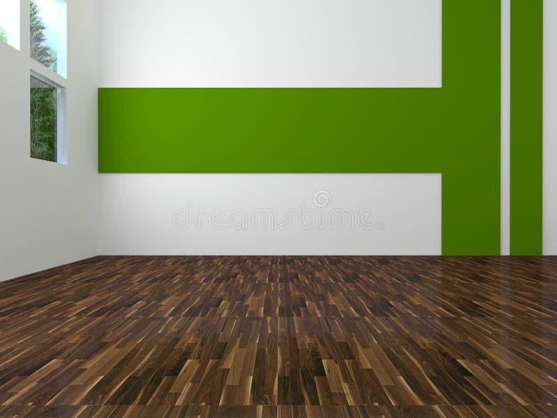 Interior Design of Modern Empty Living Room Stock Illustration ...