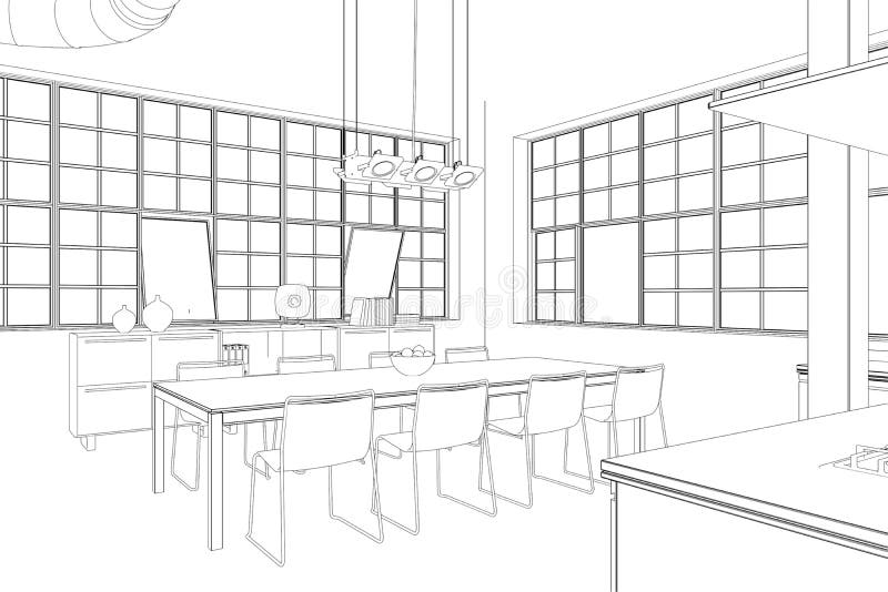 Dining Room Drawing Stock Illustrations – 3,530 Dining Room Drawing ...