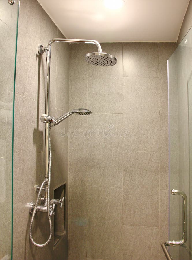 The Interior Design of Modern Shower Room Stock Image - Image of simple ...