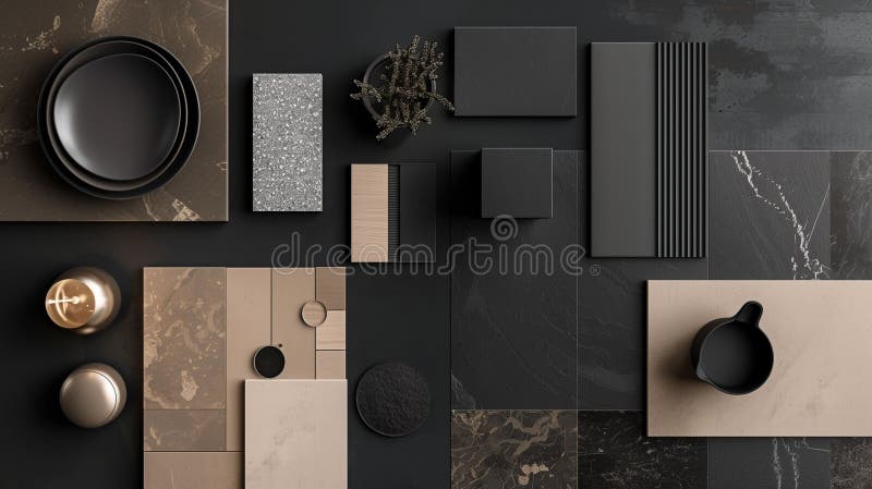 Interior Design Moodboard - Material Collage - AI Generated Digital Art ...