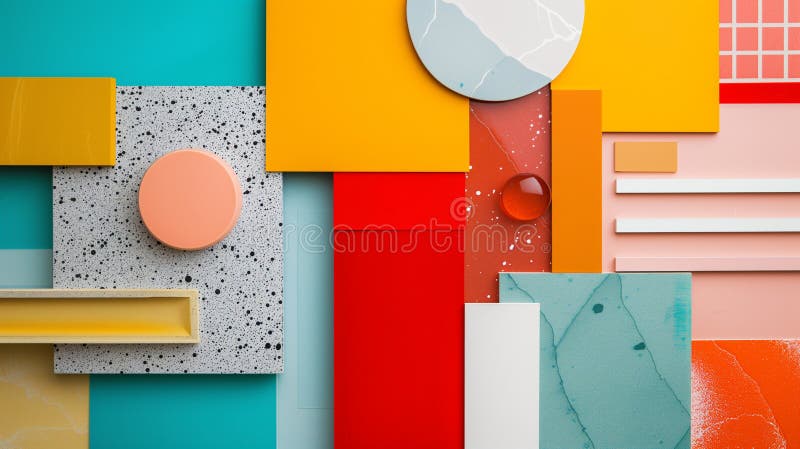 Interior Design Moodboard - Material Collage, AI Generated Digital Art ...