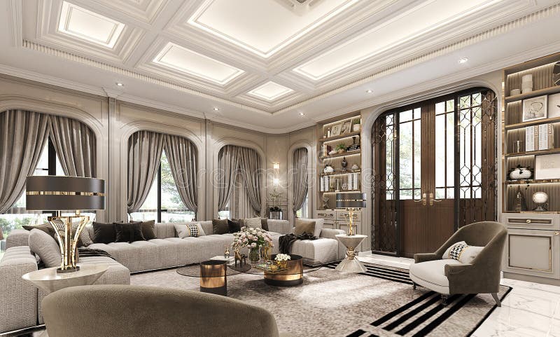 Interior Design of the 2nd Floor Corridor Area 3D RENDER Stock ...