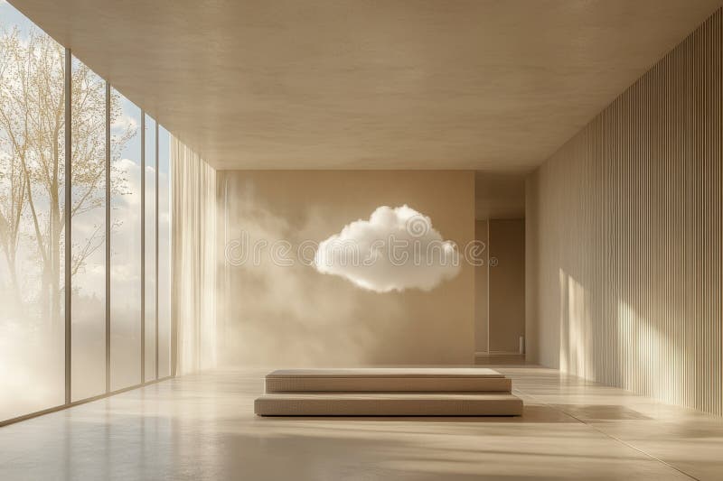 Interior Design, Neutral Tones Create a Peaceful Space for Reflection ...