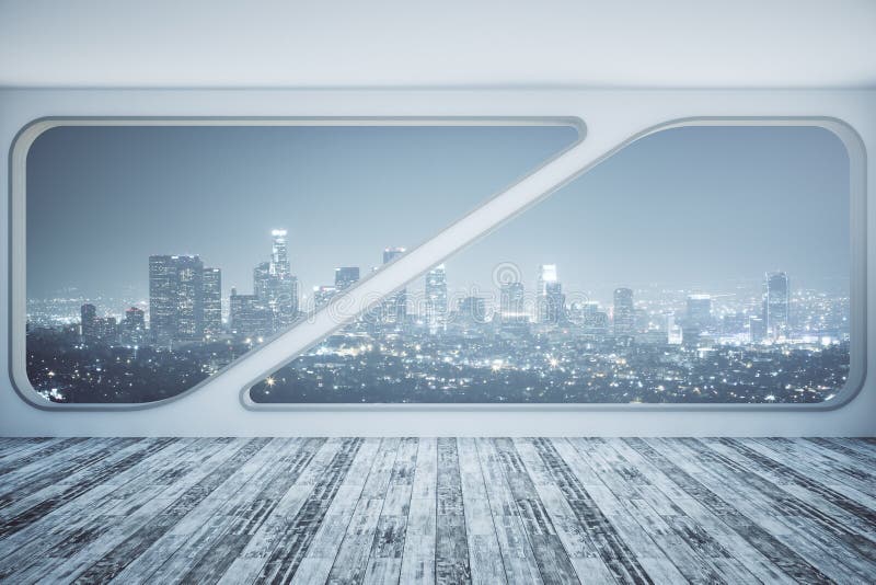 Interior design at night stock illustration. Illustration of ...