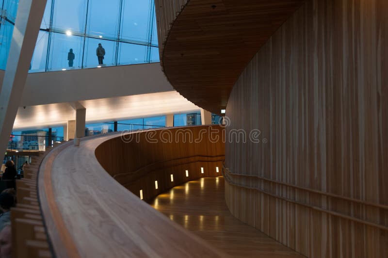 Interior Design of the Opera House of Oslo Editorial Stock Photo ...