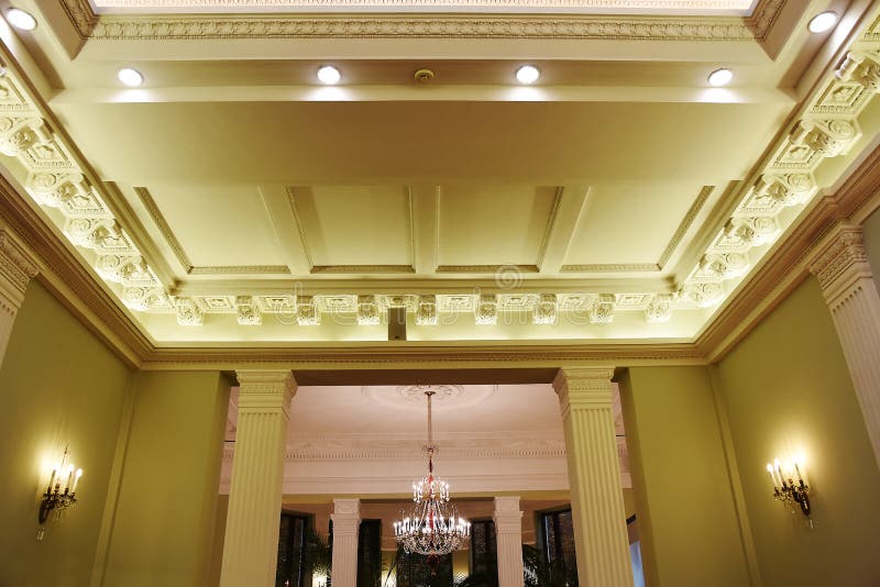 Interior Design with Ornament on the Walls Stock Photo - Image of ...