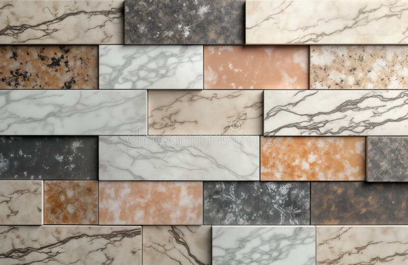 Interior Design Samples Display Various Marble, Granite Tiles ...