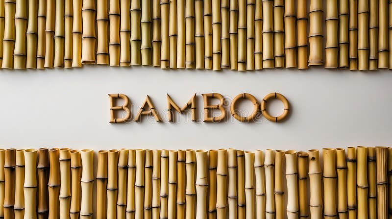 Bamboo Wall Art Featuring Pressed Bamboo Typography in a Unique ...
