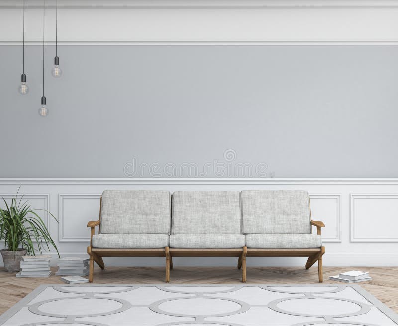 Interior Design Simple Scene. Stock Illustration - Illustration of home ...