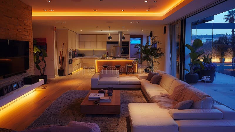 Interior Design, a Spacious Living Room with Modern Aesthetics ...