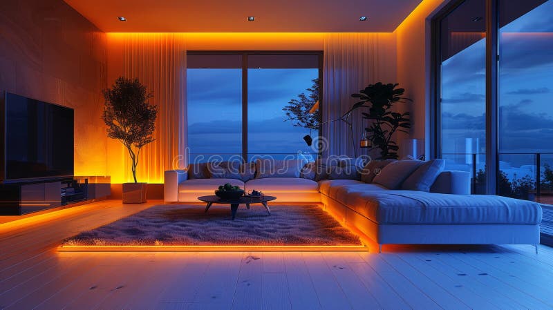 Interior Design, a Spacious Living Room with Modern Aesthetics ...