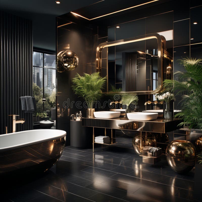 Interior Design with Abstract White Curve Lines Wallpaper, Luxury ...