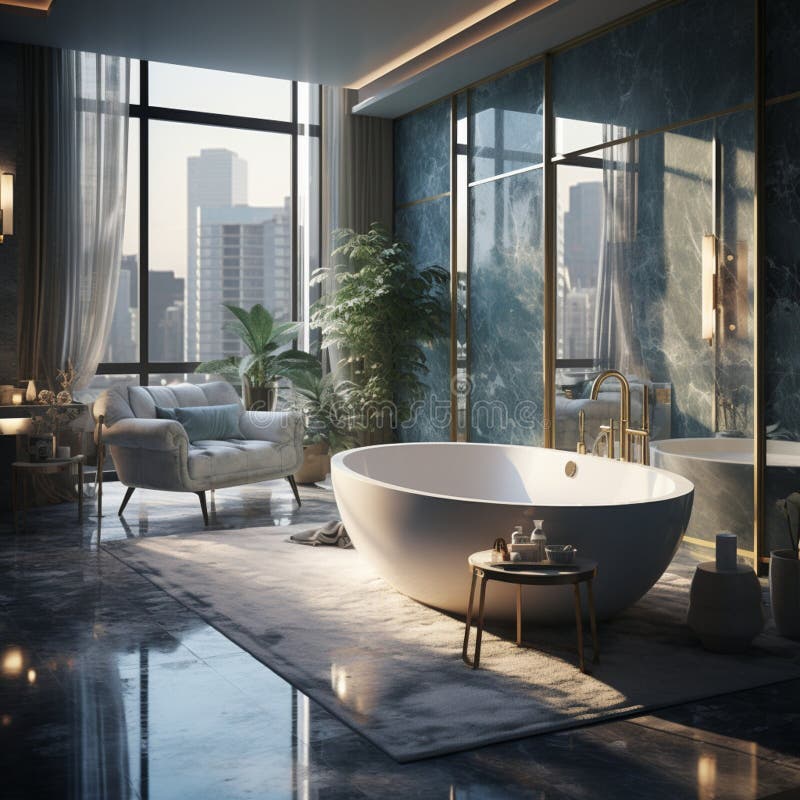 Interior Design with Abstract White Curve Lines Wallpaper, Luxury ...