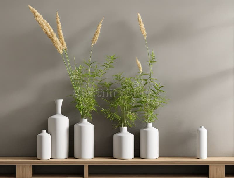 Interior design, vase stock illustration. Illustration of room - 265290923