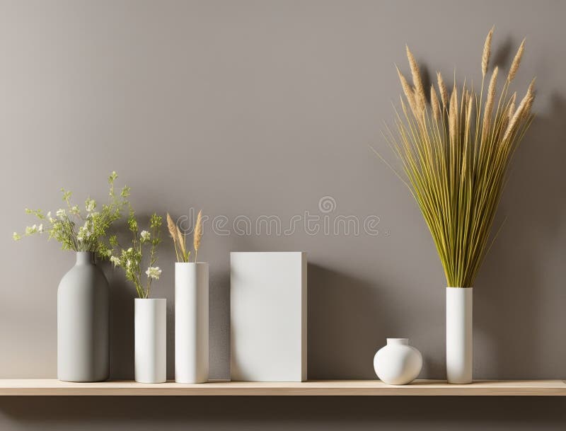 Interior design, vase stock illustration. Illustration of decor - 265290925