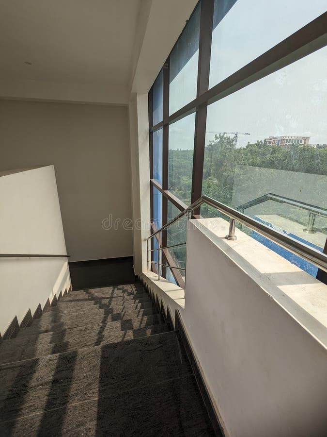 Interior Design of Steps with Sunlight in the Building Stock Photo ...