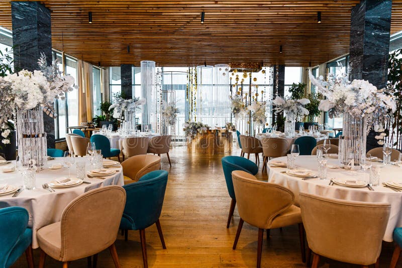Interior Design Table Decoration Restaurant Festive Event Stock Image ...