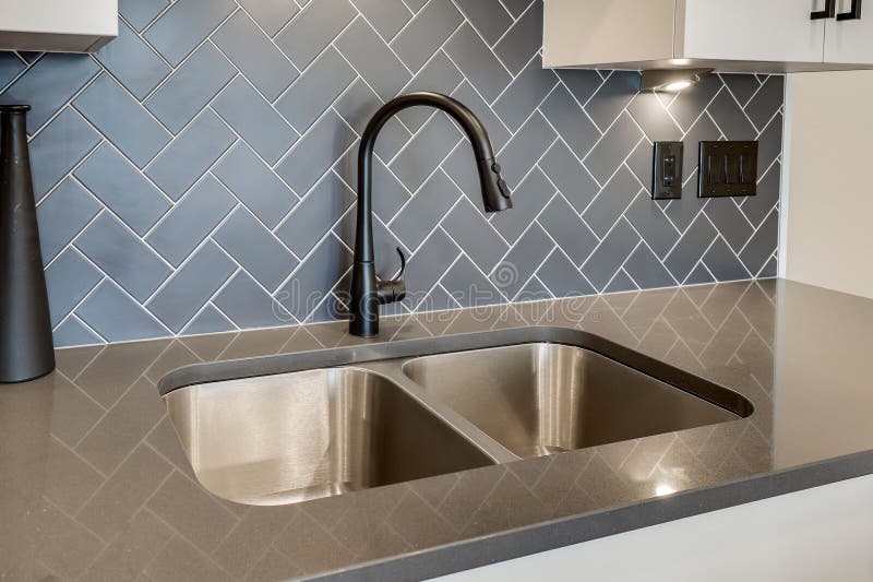 Interior Design of a Tap in a Modern Bathroom Stock Image - Image of ...