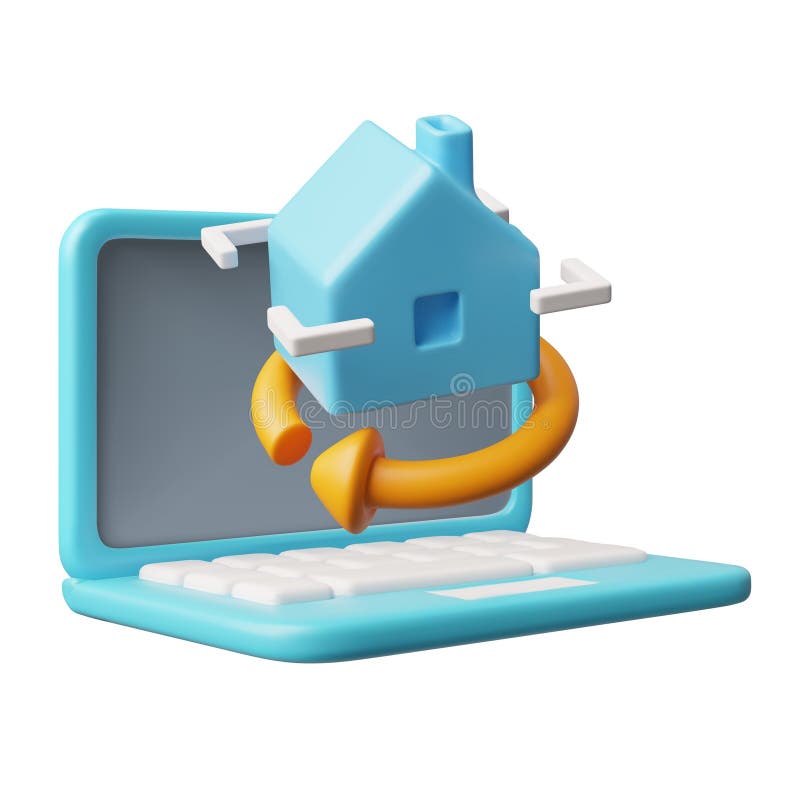 Interior Design Three-dimensional Computer Technology 3D Cartoon Vector ...