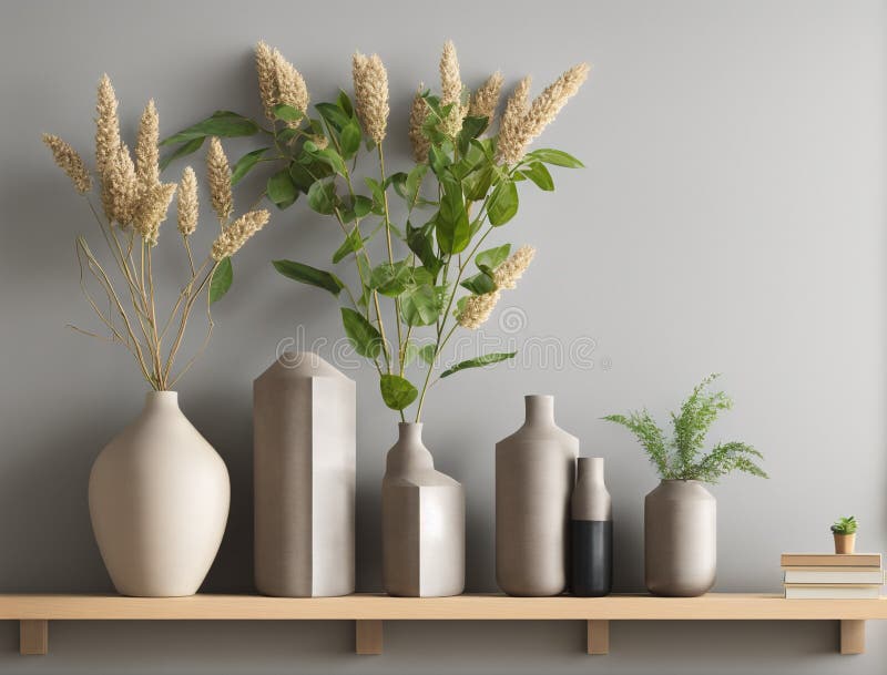 Interior design, vase stock illustration. Illustration of decoration ...