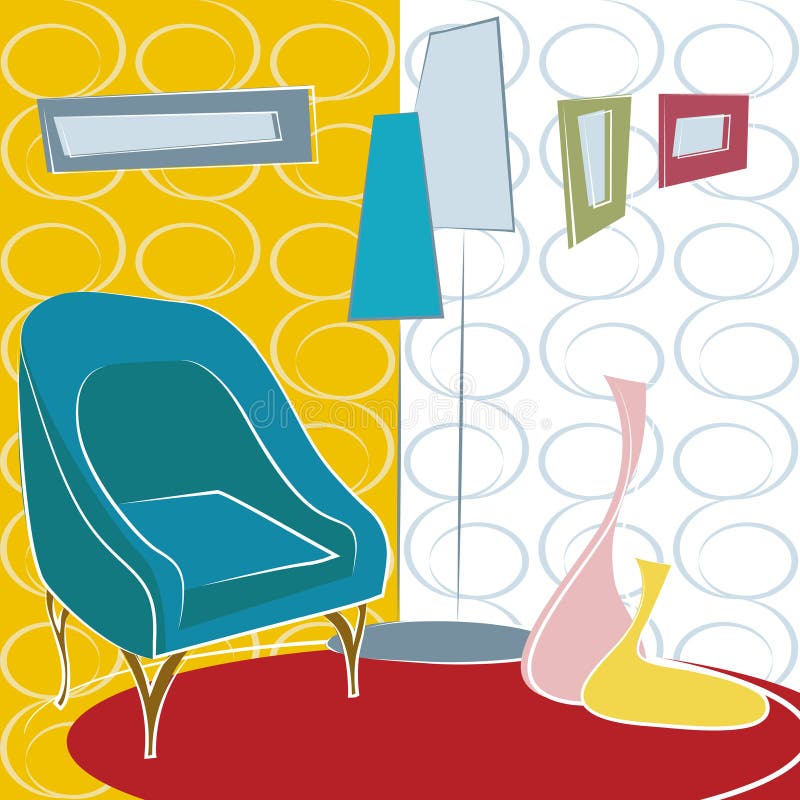 Interior design objects stock vector. Illustration of vector - 3953068