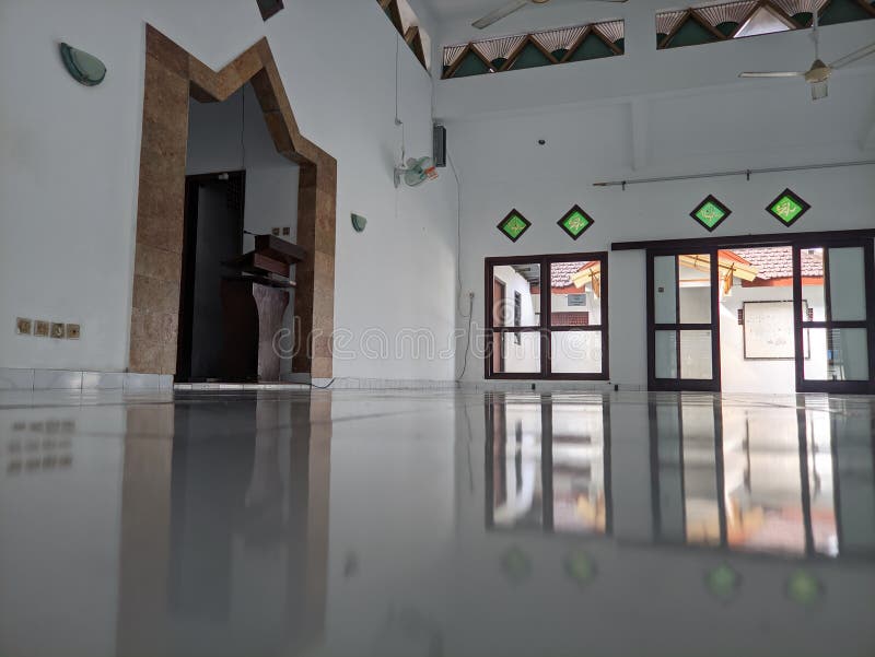 Interior Design of Village Mosques in Indonesia is Simple Stock Image ...