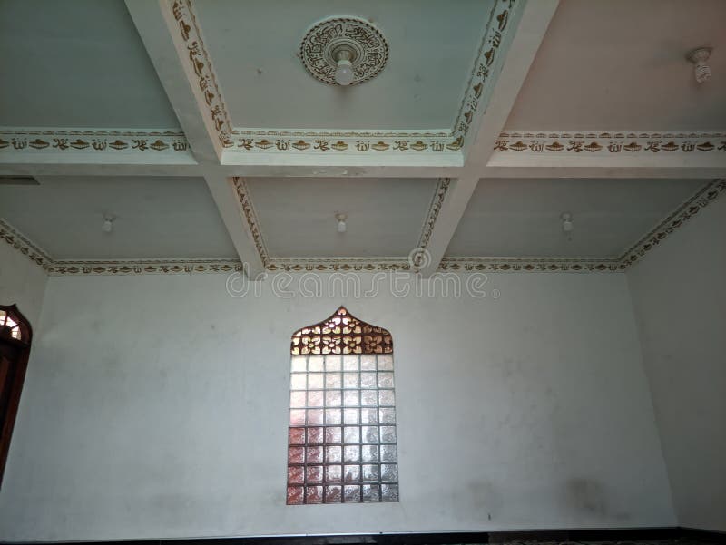 Interior Design of Village Mosques in Indonesia is Simple Stock Image ...