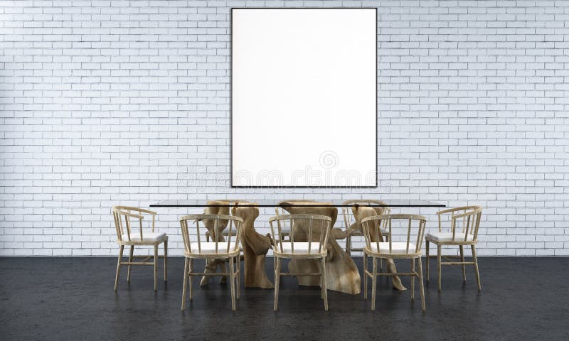 Modern Beautiful Interior Design of Dining Room and Wood Chairs and ...